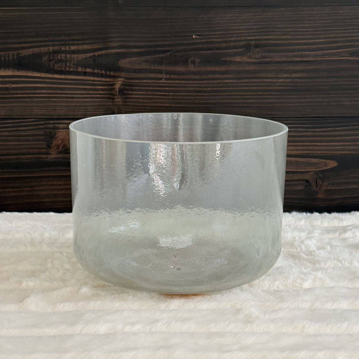 8" D+45 Tesseract Salt, Sage Aura Gold Bowl, Crystal Tones® Alchemy Si ...